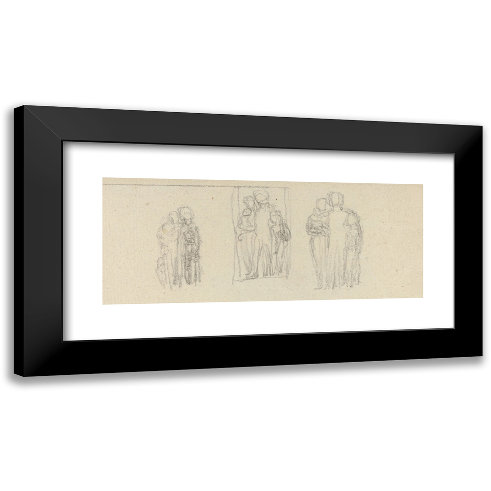 John Flaxman 18x10 Black Modern Framed Museum Art Print Titled - Three ...