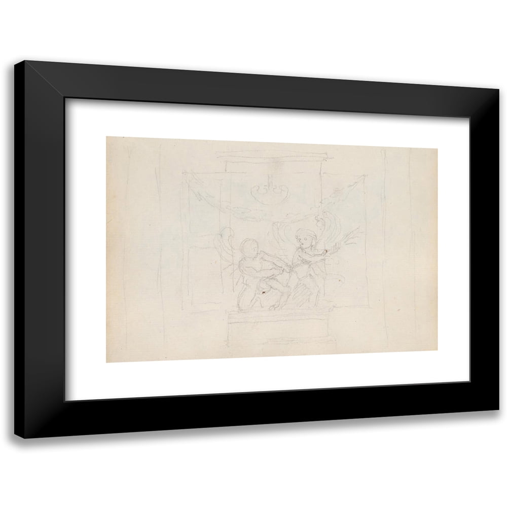 John Flaxman 18x14 Black Modern Framed Museum Art Print Titled - Two ...