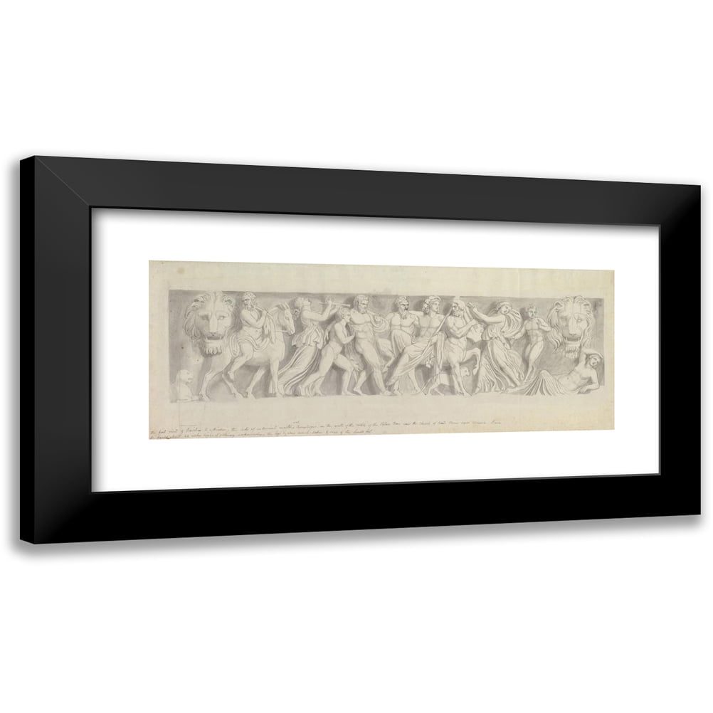 John Flaxman 24x12 Black Modern Framed Museum Art Print Titled - Design ...