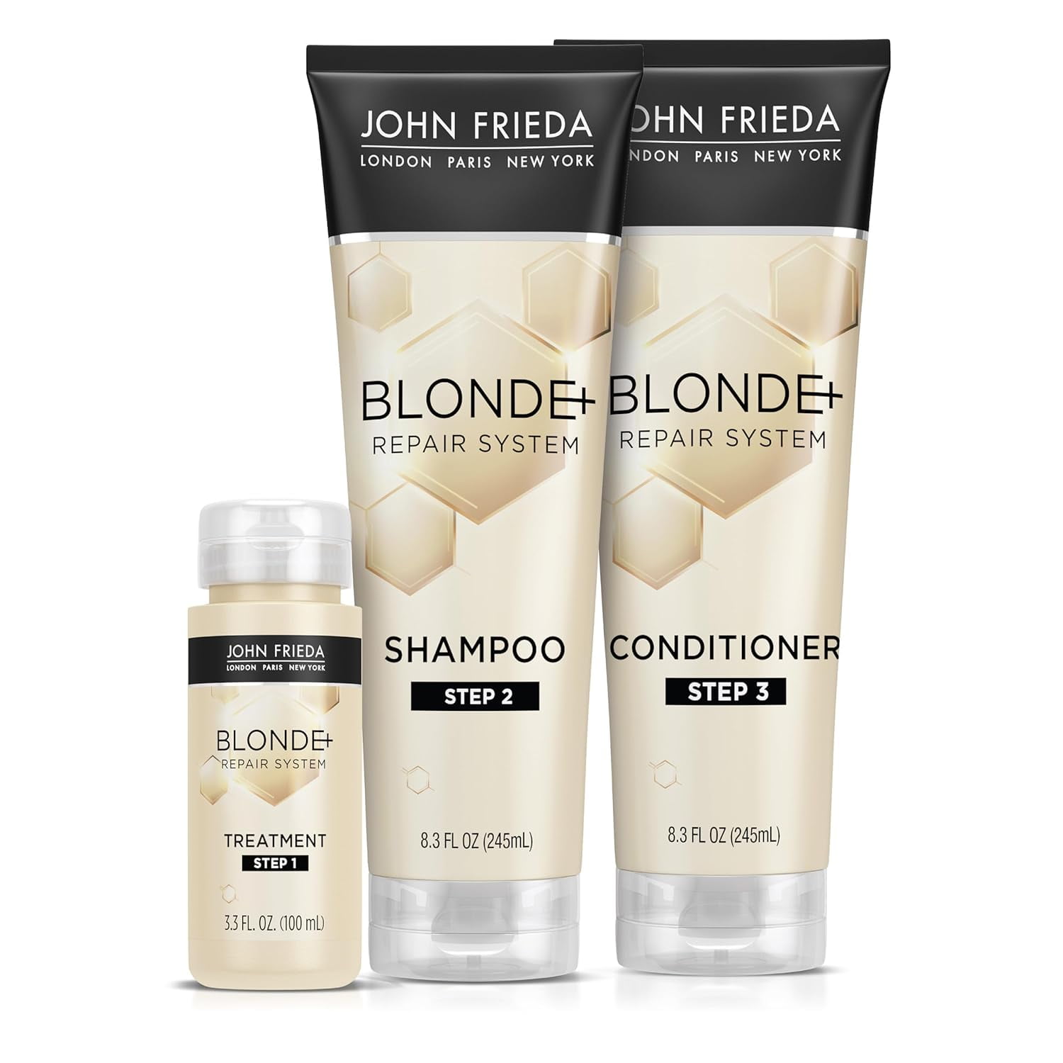 John Frieda Blonde+ Hair Repair System Bundle, Includes Full Repair ...