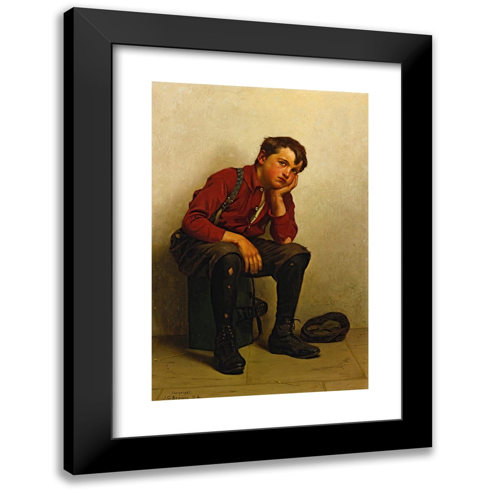 John George Brown 17x24 Black Modern Framed Museum Art Print Titled - A ...