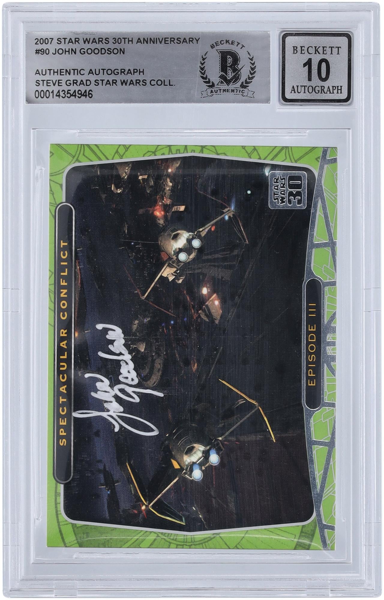 John Goodson Star Wars Autographed 2007 Topps 30th Anniversary #90 BGS ...