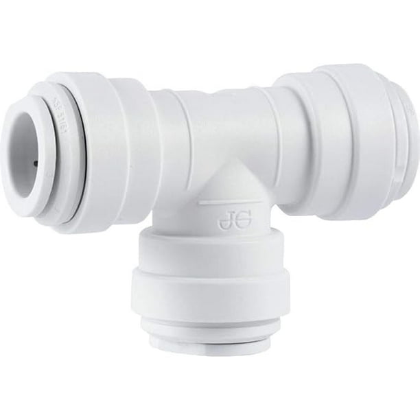 John Guest Speedfit 1/4 Inch Union Tee Connector, Push to Connect Plastic Plumbing Fitting ...
