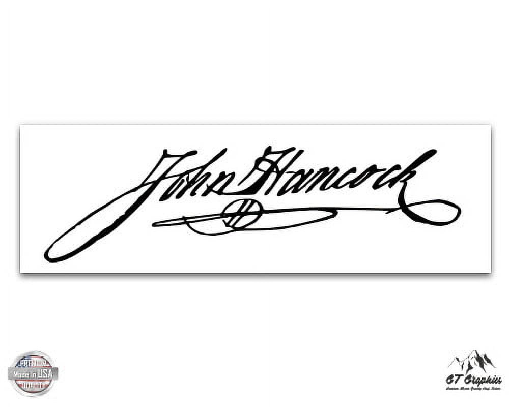 John Hancock Signature - 12" Vinyl Sticker Waterproof Decal - Walmart.com