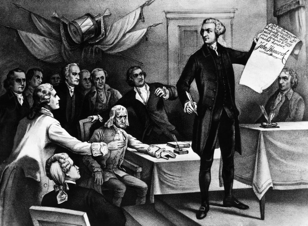 John Hancock Signs The Declaration Of Independence History (36 x 24 ...