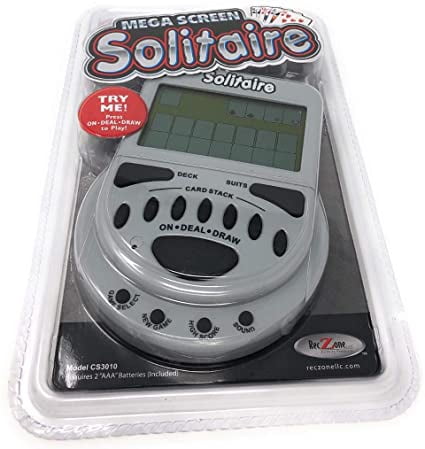 John Hansen Handheld Mega Screen Solitaire, Electronic Video Game for ...