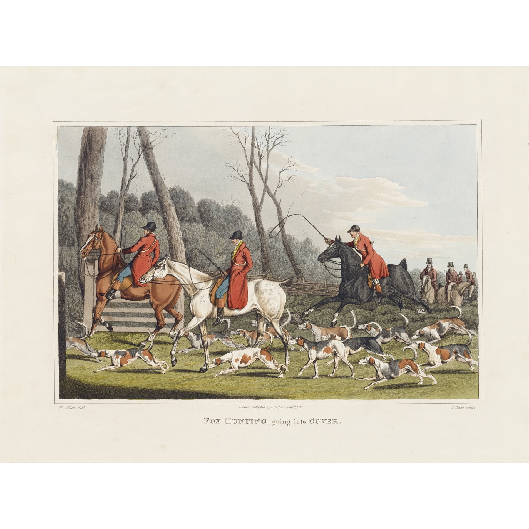 John Heaviside Clark Fox Hunting Into Cover Extra Large XL Wall Art ...