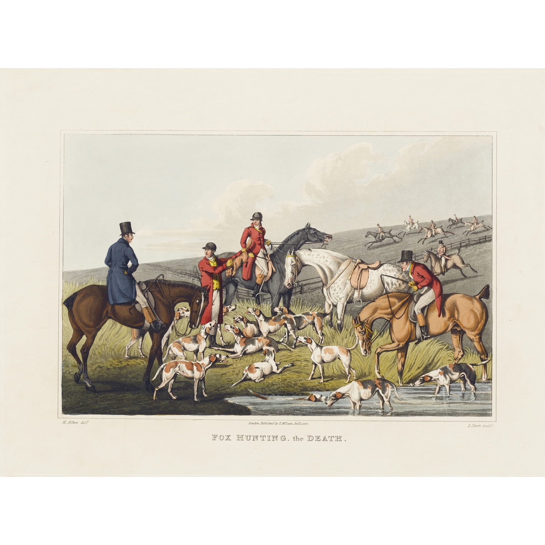 John Heaviside Clark Fox Hunting The Death Extra Large XL Wall Art ...