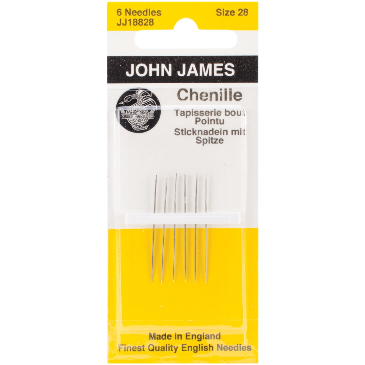 John James Chenille Hand Needles-Size 28 6/Pkg - Walmart.com