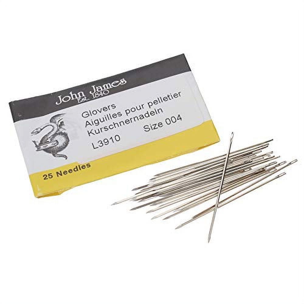 John James Glovers Needles, Size #4, 40mm in Length and 0.76mm in ...
