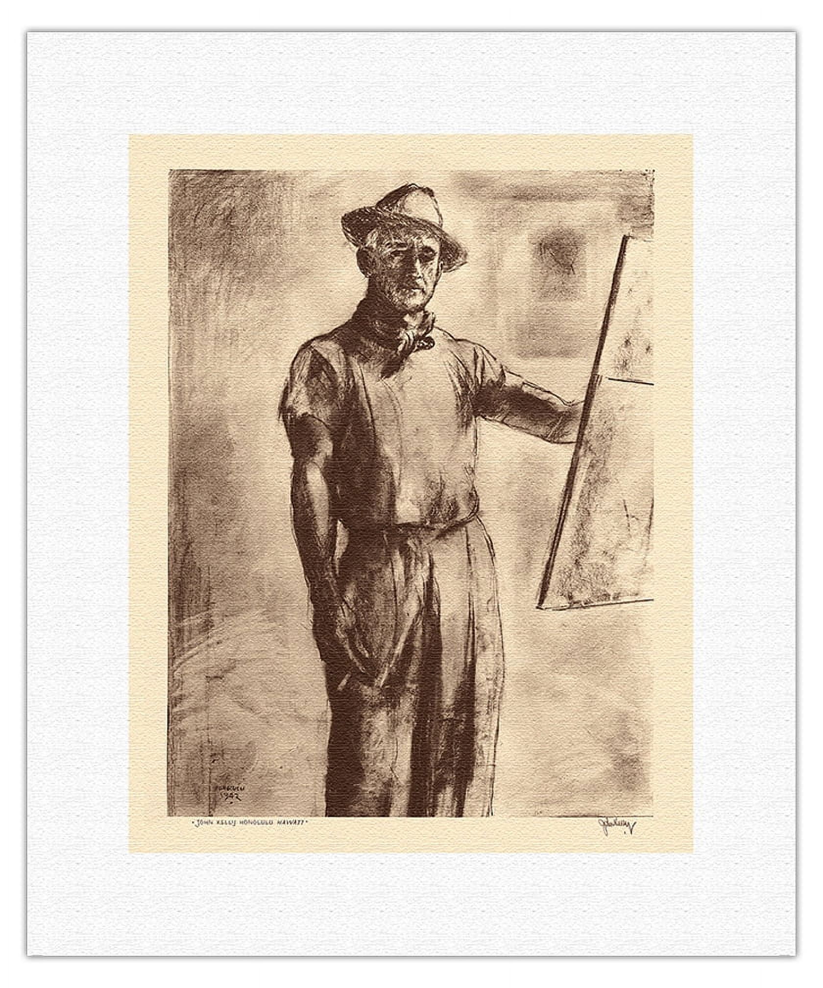 John Kelly Self Portrait - Honolulu Hawaii - from Etchings and Drawings ...