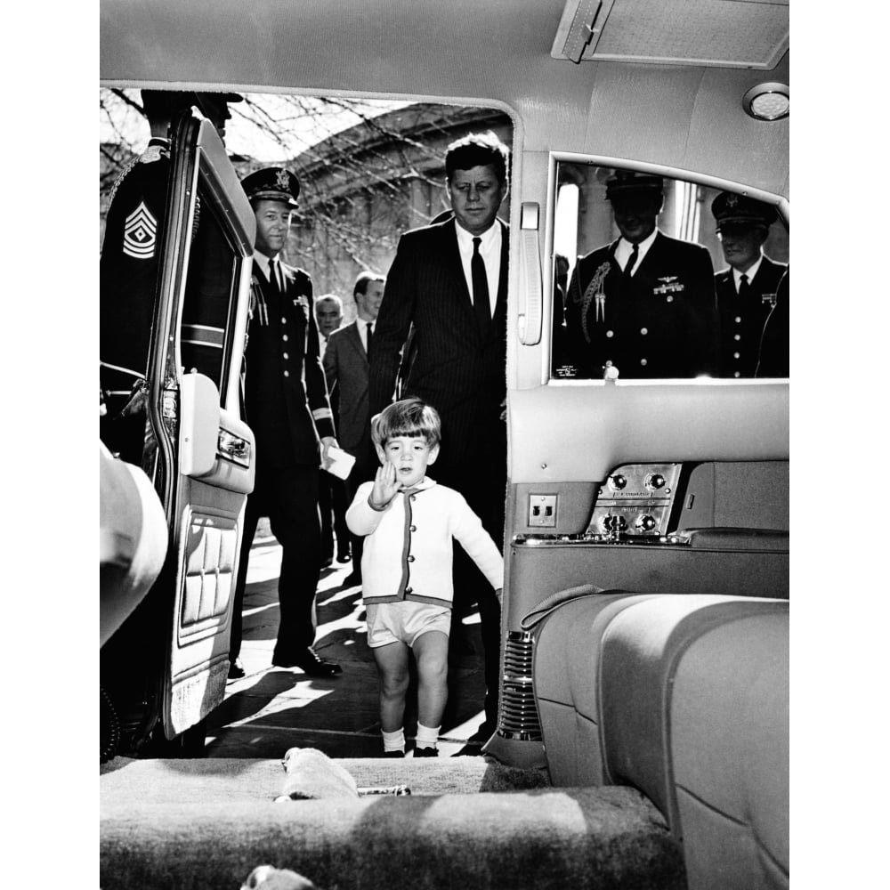 John Kennedy Jr. Enters The Presidential Limousine As His Father ...