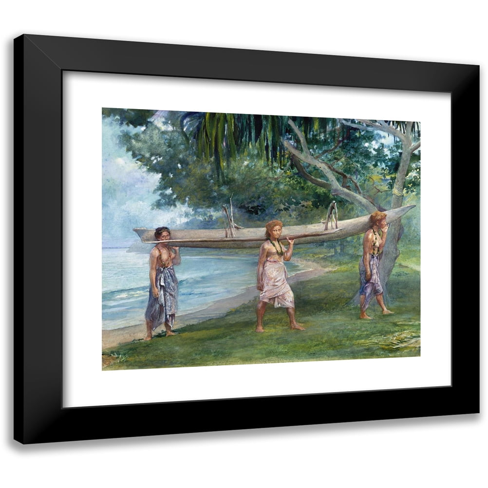 John La Farge 24x20 Black Modern Framed Museum Art Print Titled - Girls ...