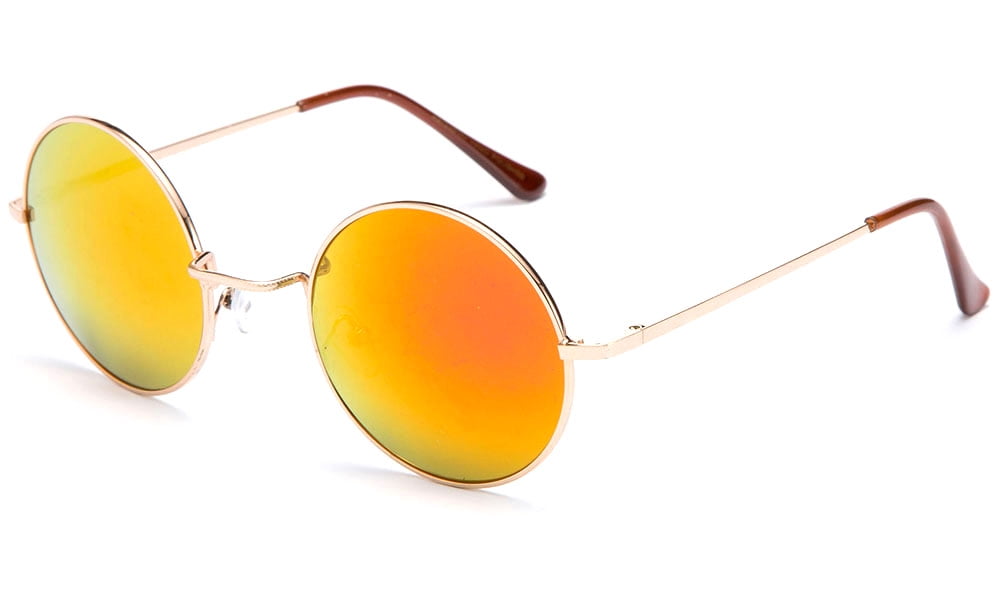 Glassic Hippy 60's Vintage Retro Circle Round Sunglasses & Clear Lens ...