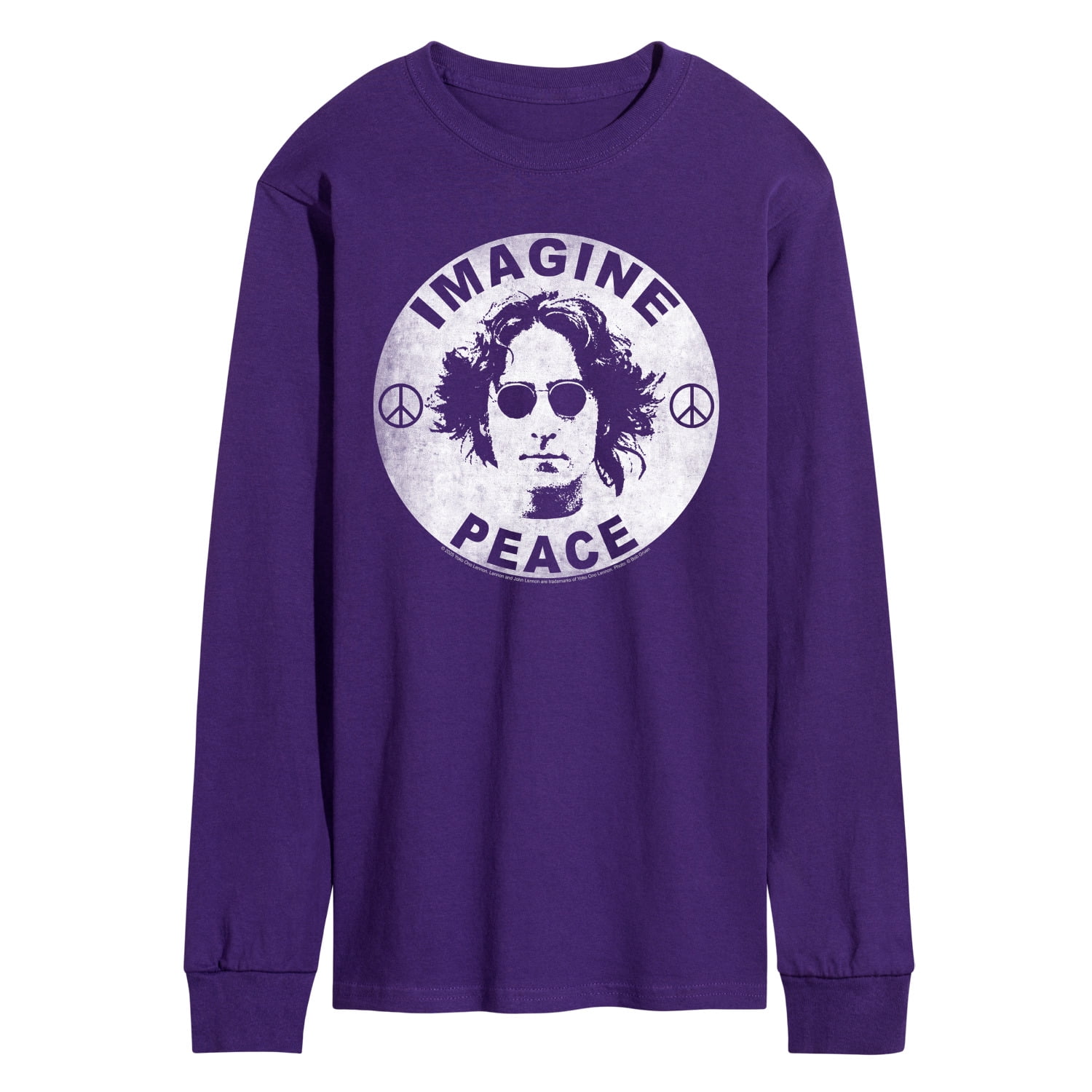 John Lennon - Lennon Imagine Peace - Men's Long Sleeve Graphic T-Shirt ...