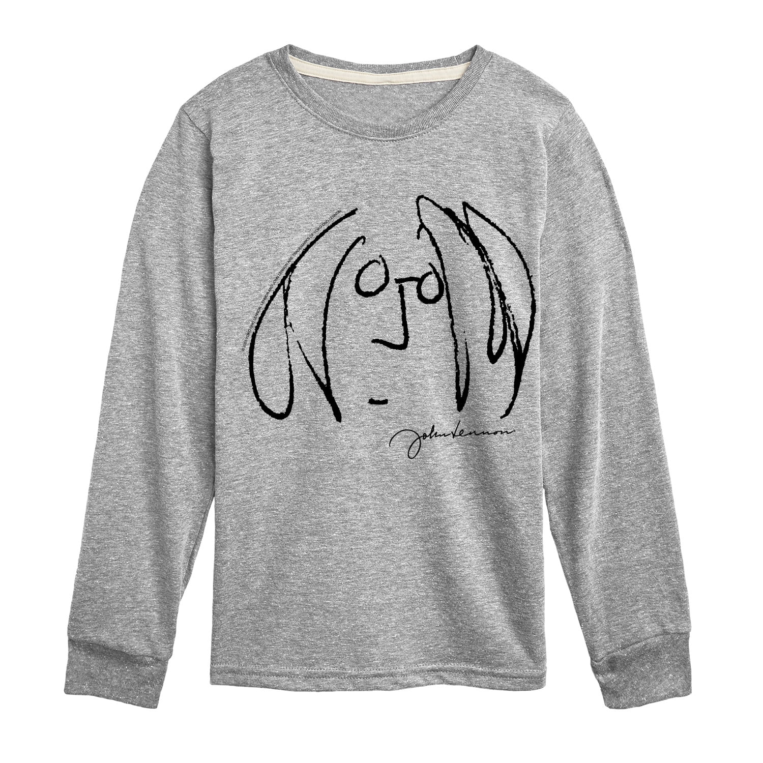 John Lennon - Line Drawing - Youth Boys Long Sleeve Graphic T-Shirt ...