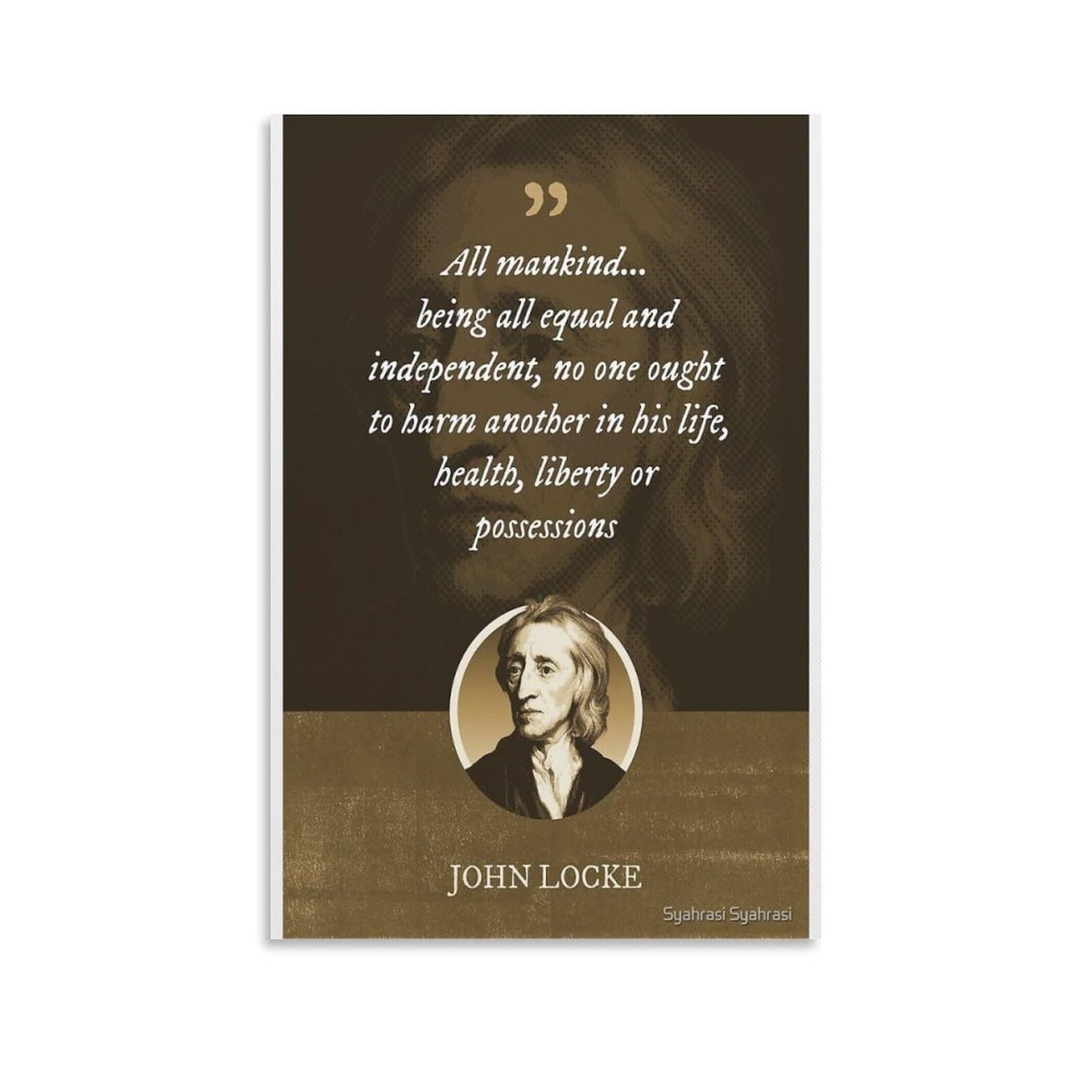 John Locke Poster Famous Philosopher Vintage Art Wall Decor (4) Canvas ...