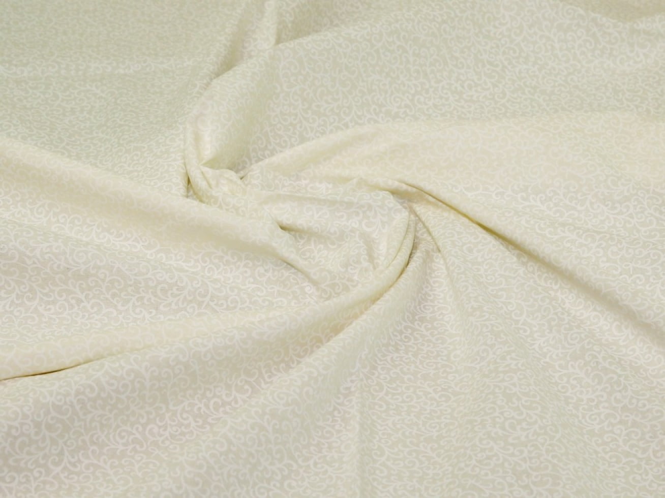John Louden 100% Cotton Lacquer Fabric White on Ivory - per yard ...
