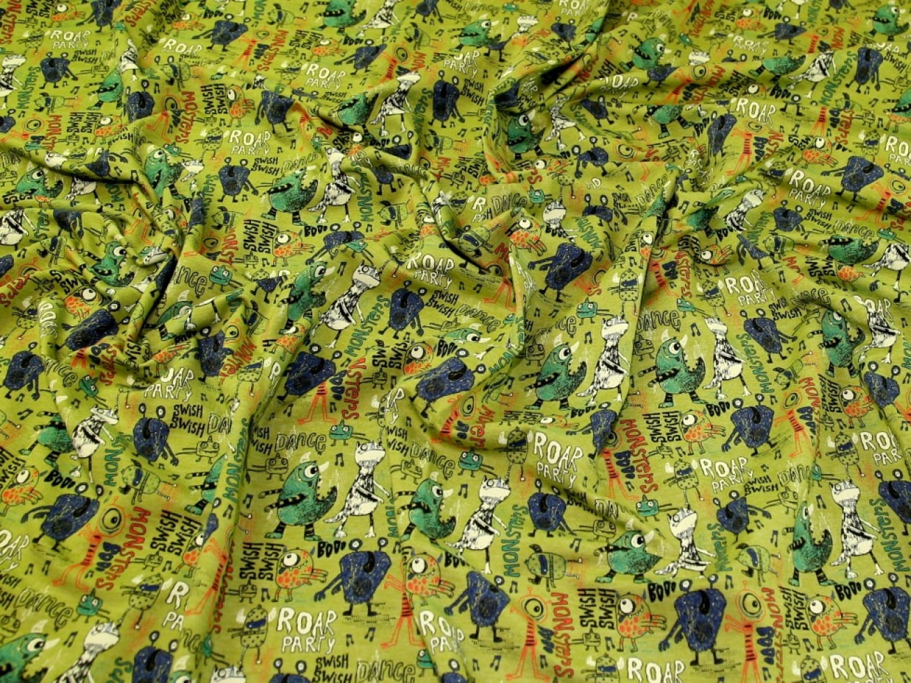 John Louden Loop Back French Terry Stretch Knit Fabric Lime - per yard ...