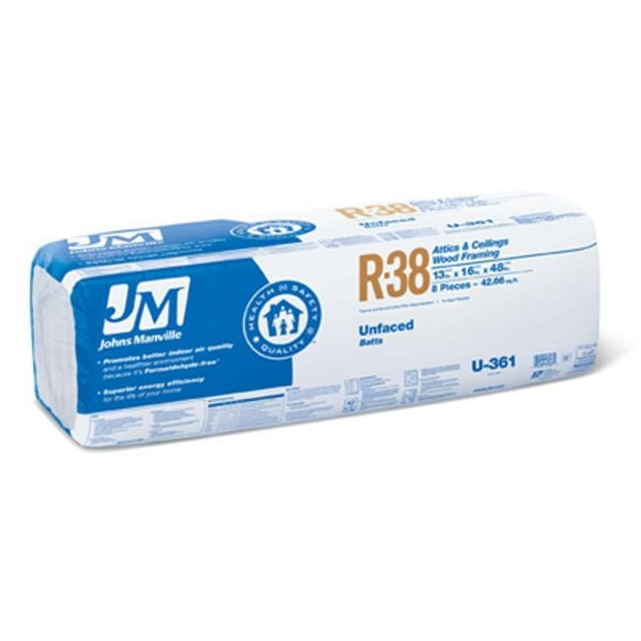 John Manville 90007902 R38 16 x 48 in. Unfaced Batt - Walmart.com