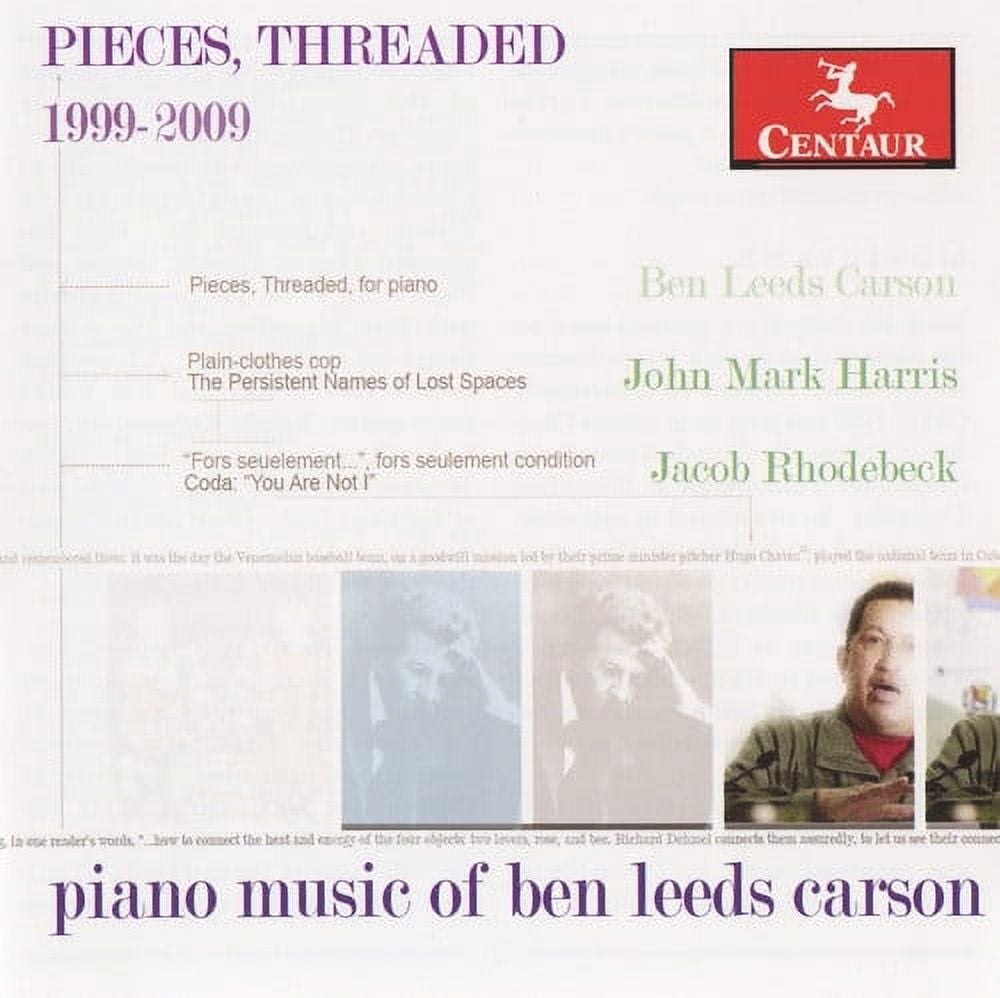 John Mark Hands - Pieces Threaded: Piano Music of Ben Leeds Carson - Music & Performance - CD ...
