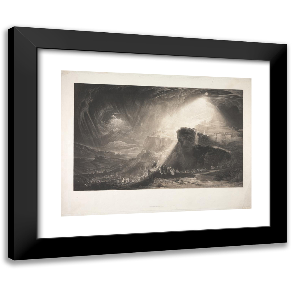 John Martin 14x12 Black Modern Framed Museum Art Print Titled - Joshua ...