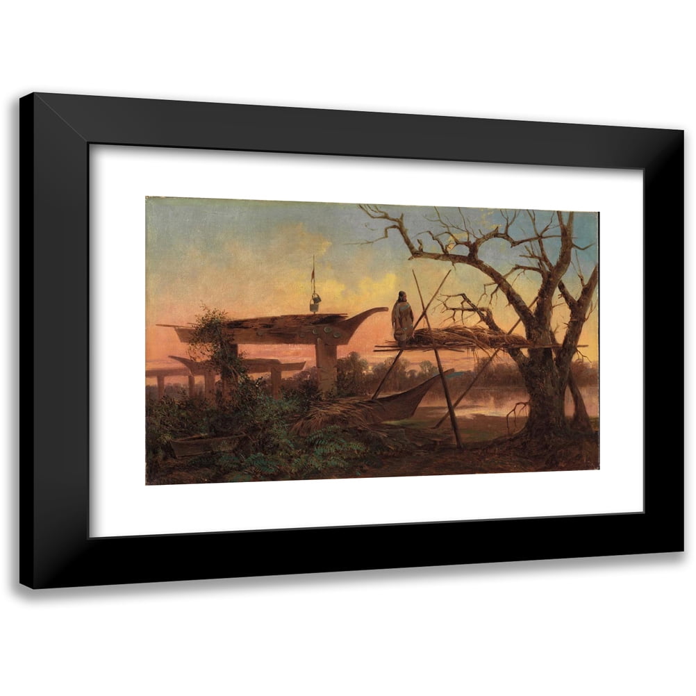 John Mix Stanley 18x13 Black Modern Framed Museum Art Print Titled - Chinook Burial Grounds (ca ...