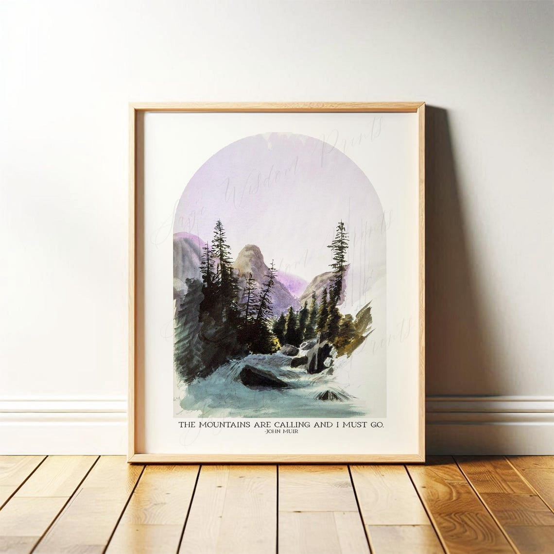 John Muir Wall Art Mountains Are Calling and I Must Go for Hiker ...