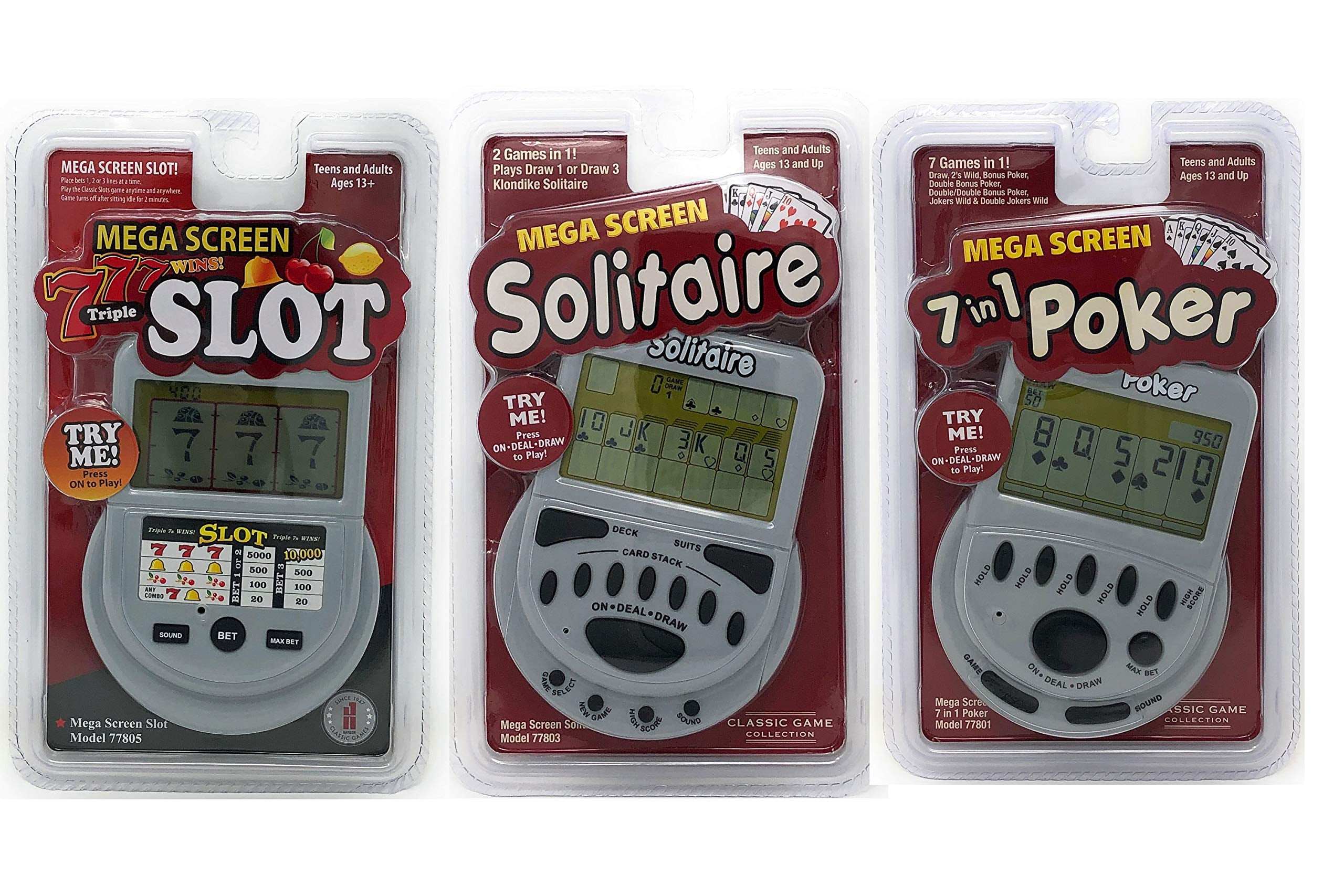John N. Hansen Handheld Mega Screen Casino Games - Solitaire, Slot ...