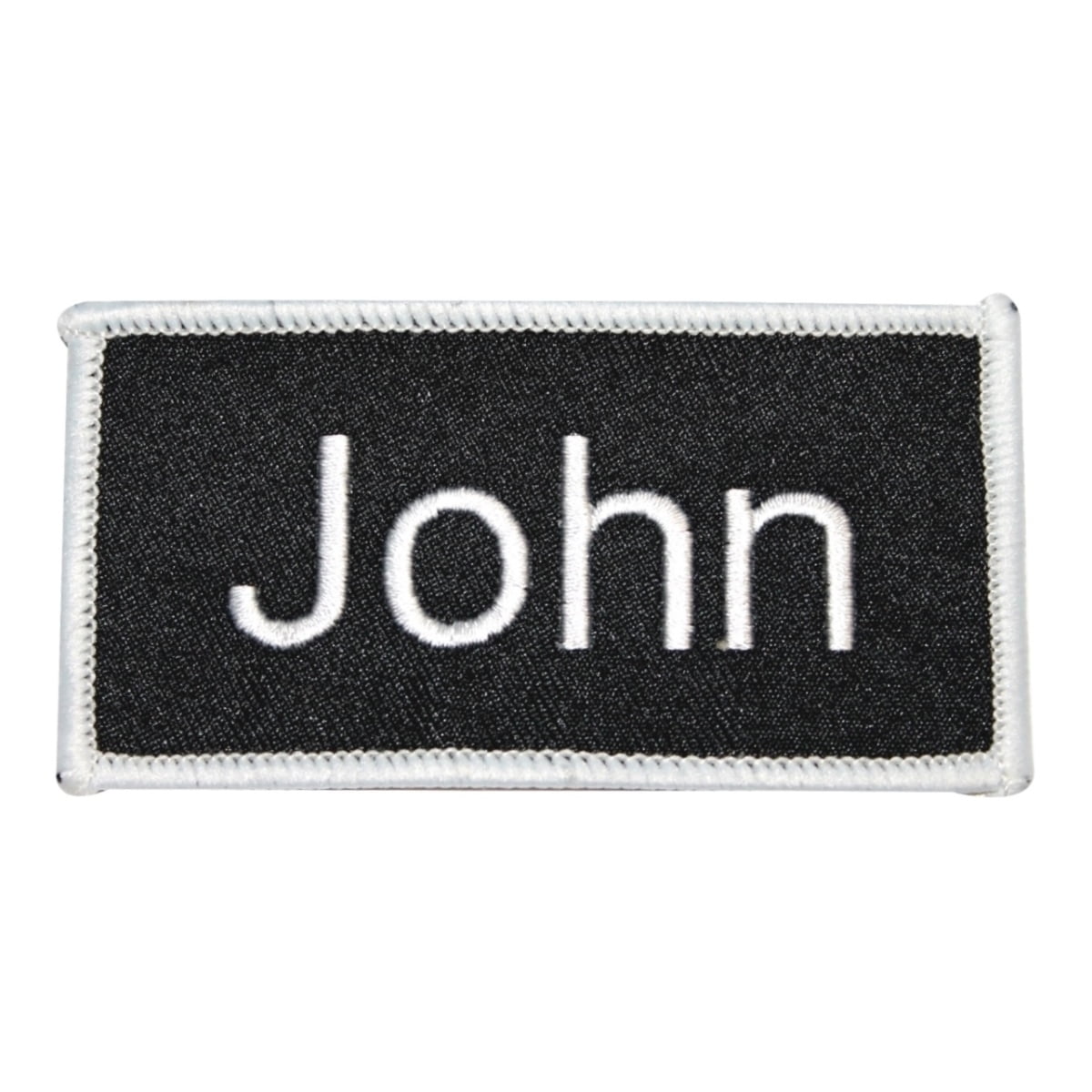 John Name Tag Patch Uniform ID Work Shirt Badge Embroidered Iron On ...
