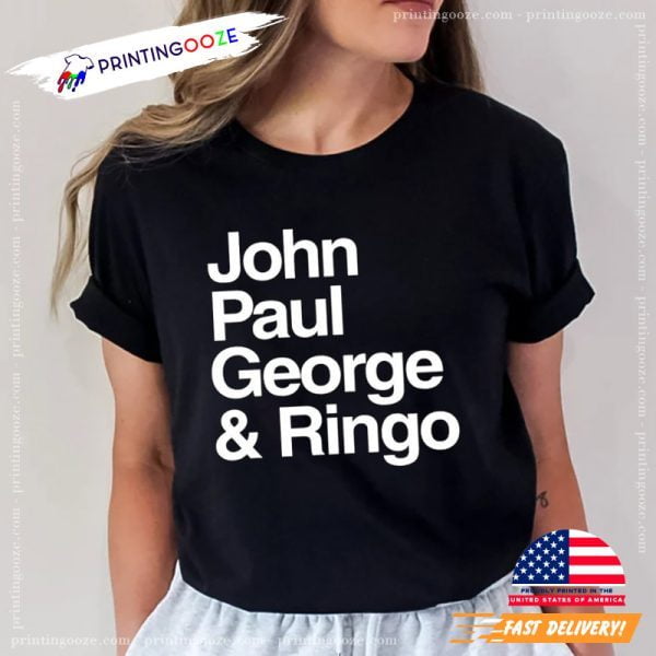 John Paul George Ringo The Beatles Story Basic T-shirt - Walmart.com