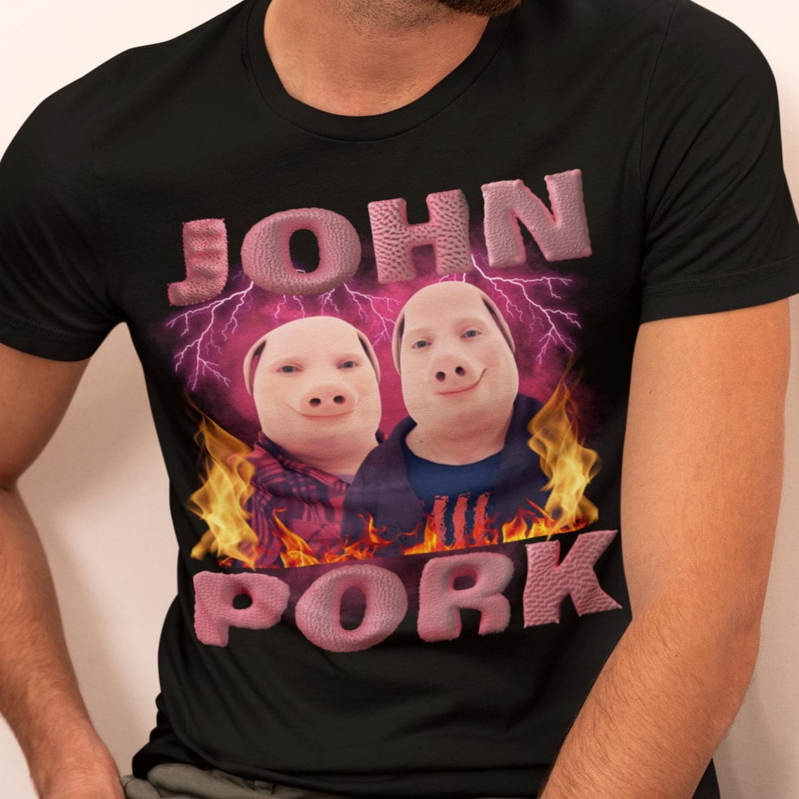 John Pork Funny Pig Meme Shirt Weird Absurd Hilarious Shirt Viral ...