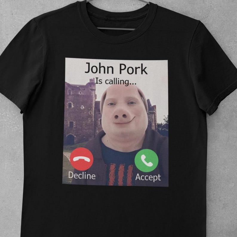 John Pork Meme Funny Shirt, Stupid Shitpost Weirdcore Unhinged Shirt ...