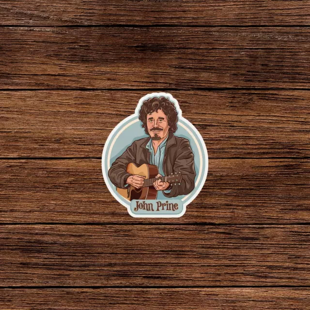 John Prine Folk Country Singer-Songwriter Guitar Sticker Decalphone ...