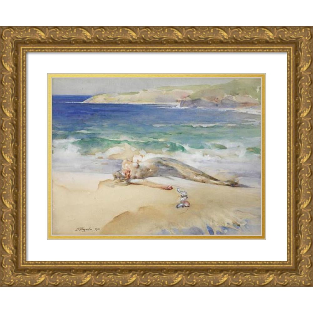John Reinhard Weguelin 14x11 Gold Ornate Wood Frame and Double Matted ...