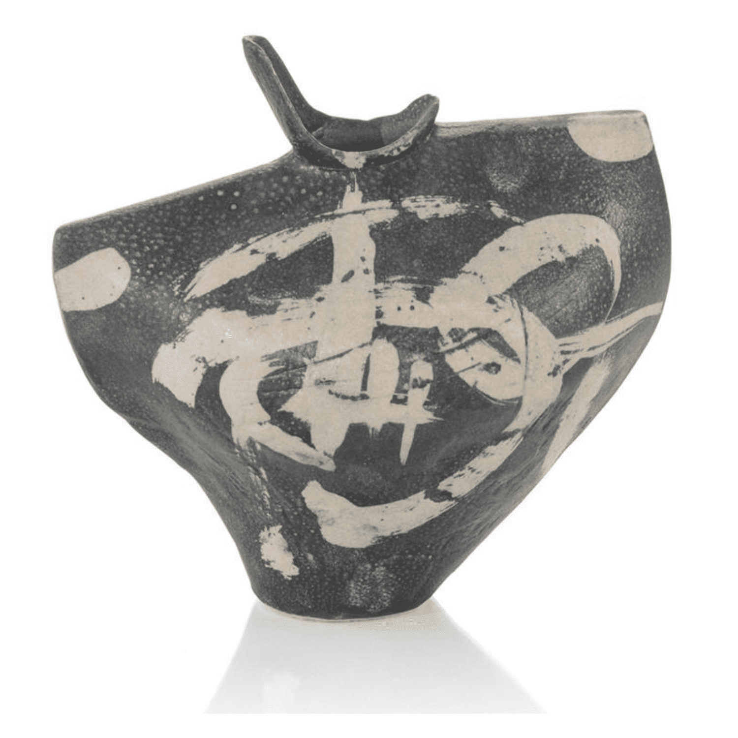 John Richard Calligraphy Vase III: Porcelain Art Piece with Hand-Drawn ...