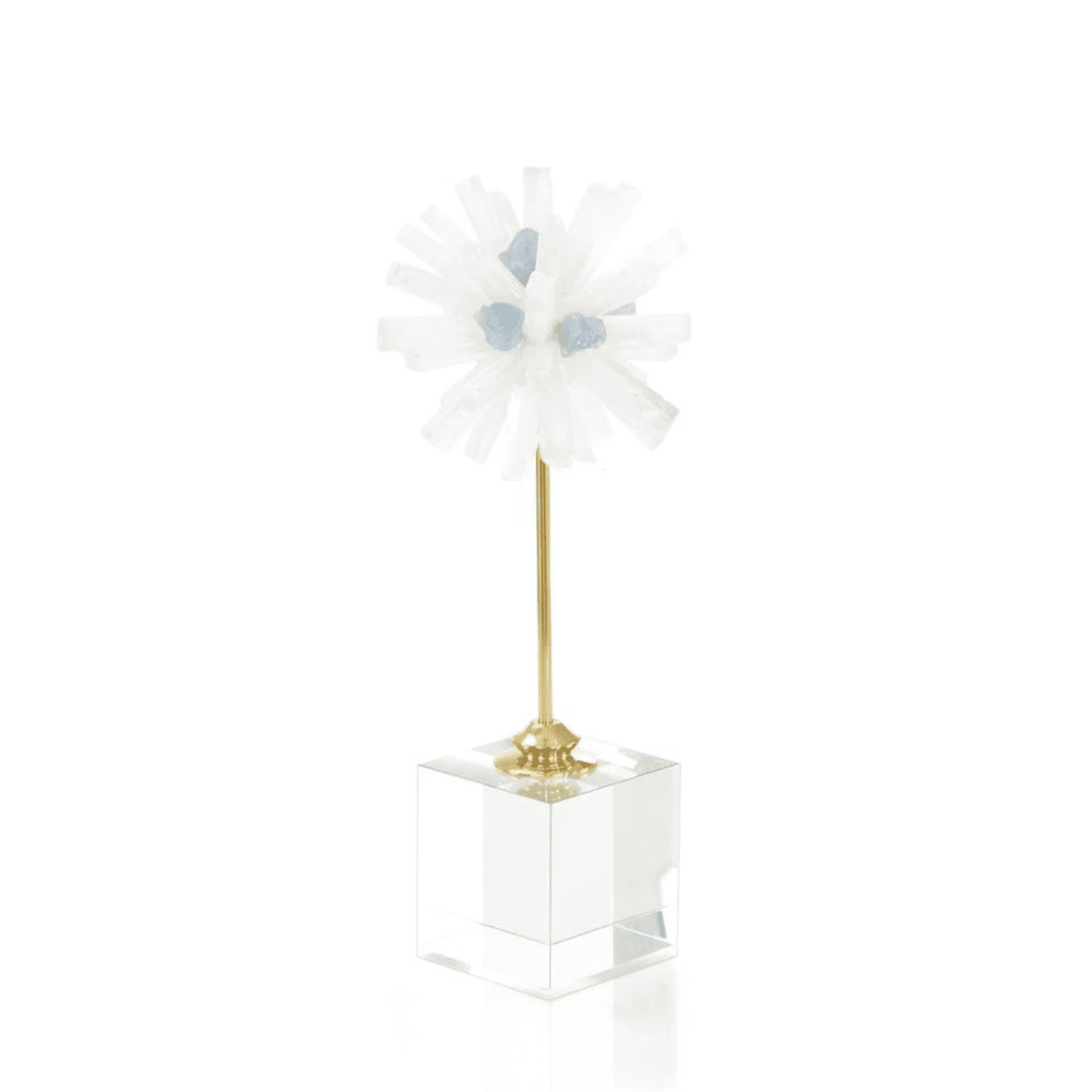 John Richard Selenite Starburst Sculpture III - Cyanite Accents on ...