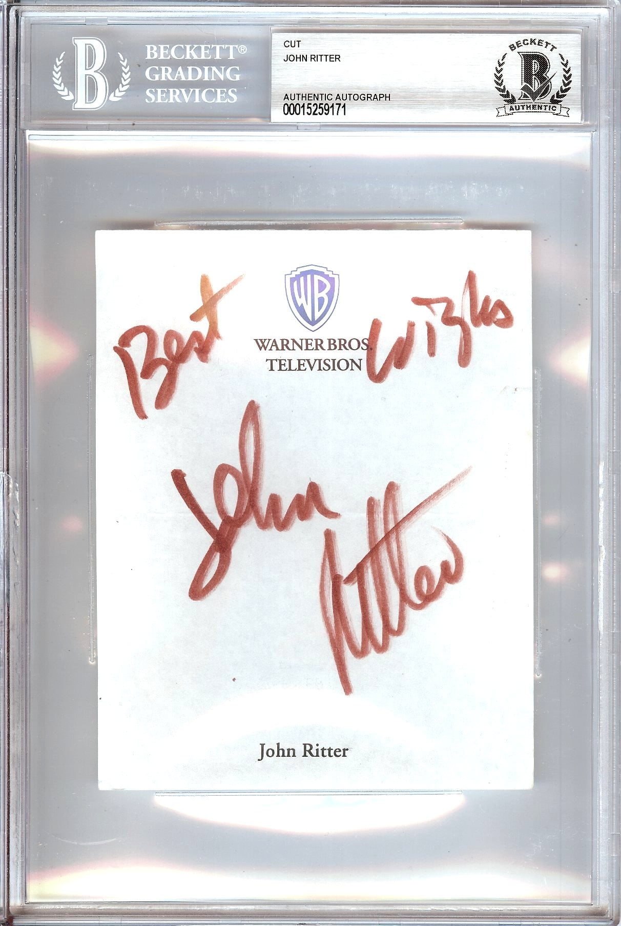 John Ritter Signed Autographed Cut Signature Three's Company BAS ...