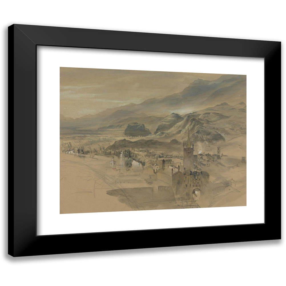 John Ruskin 24x20 Black Modern Framed Museum Art Print Titled - A View ...