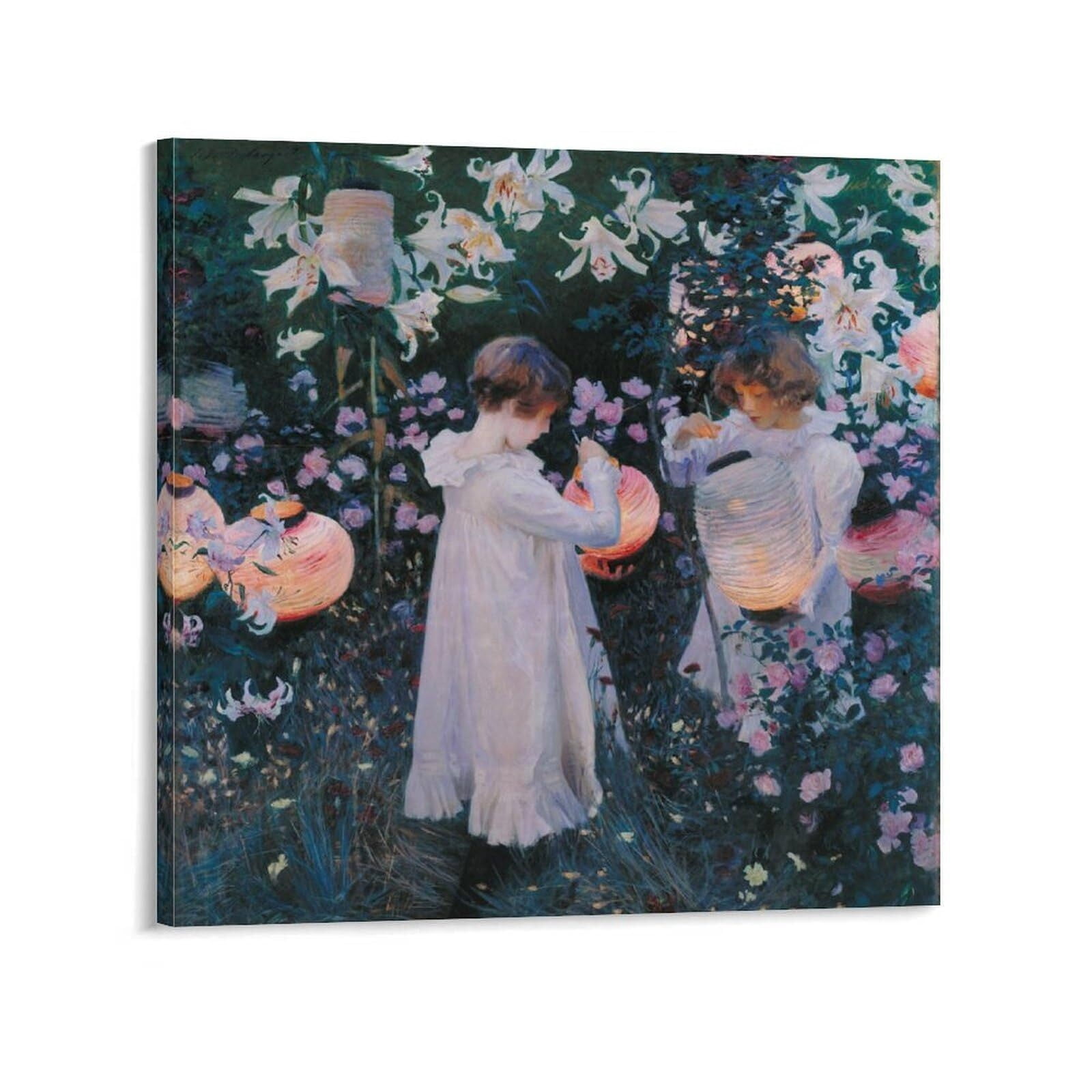 John Singer Sargent Carnation, Lily, Lily, Rose Picture Print Wall-Art ...