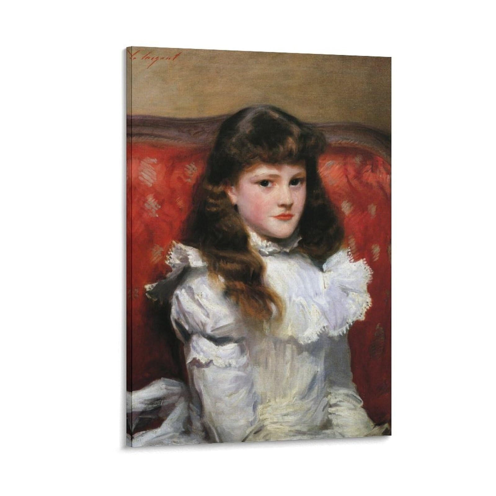 John Singer Sargent Miss Cara Burch Decorative Painting Canvas Wall-Art ...