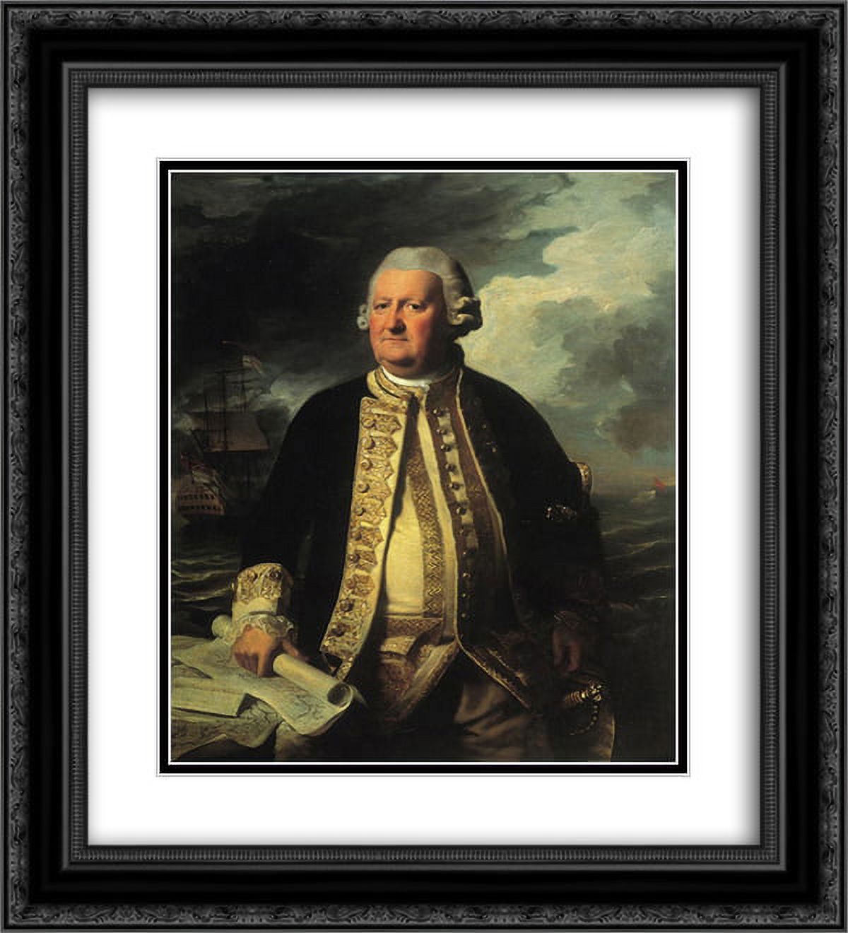 John Singleton Copley 2x Matted 20x24 Black Ornate Framed Art Print ...