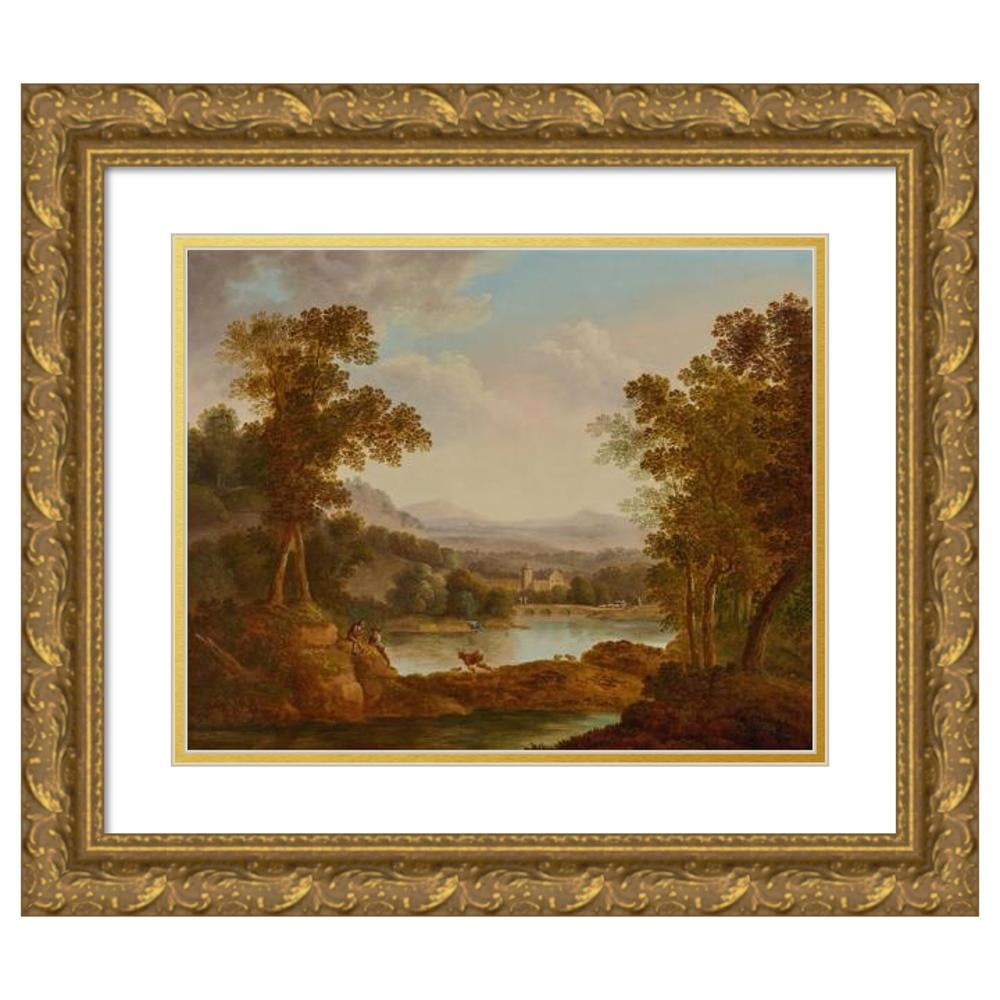 John Smith of Chichester 14x12 Gold Ornate Wood Frame and Double Matted ...