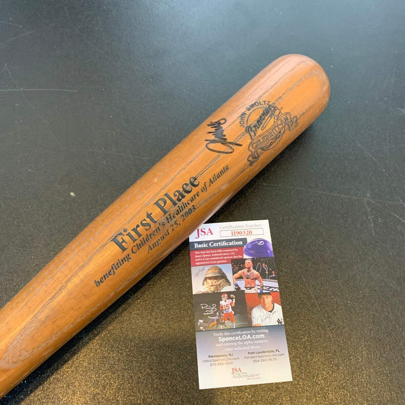 John Smoltz Signed Atlanta Braves Celebrity Baseball Bat JSA COA ...