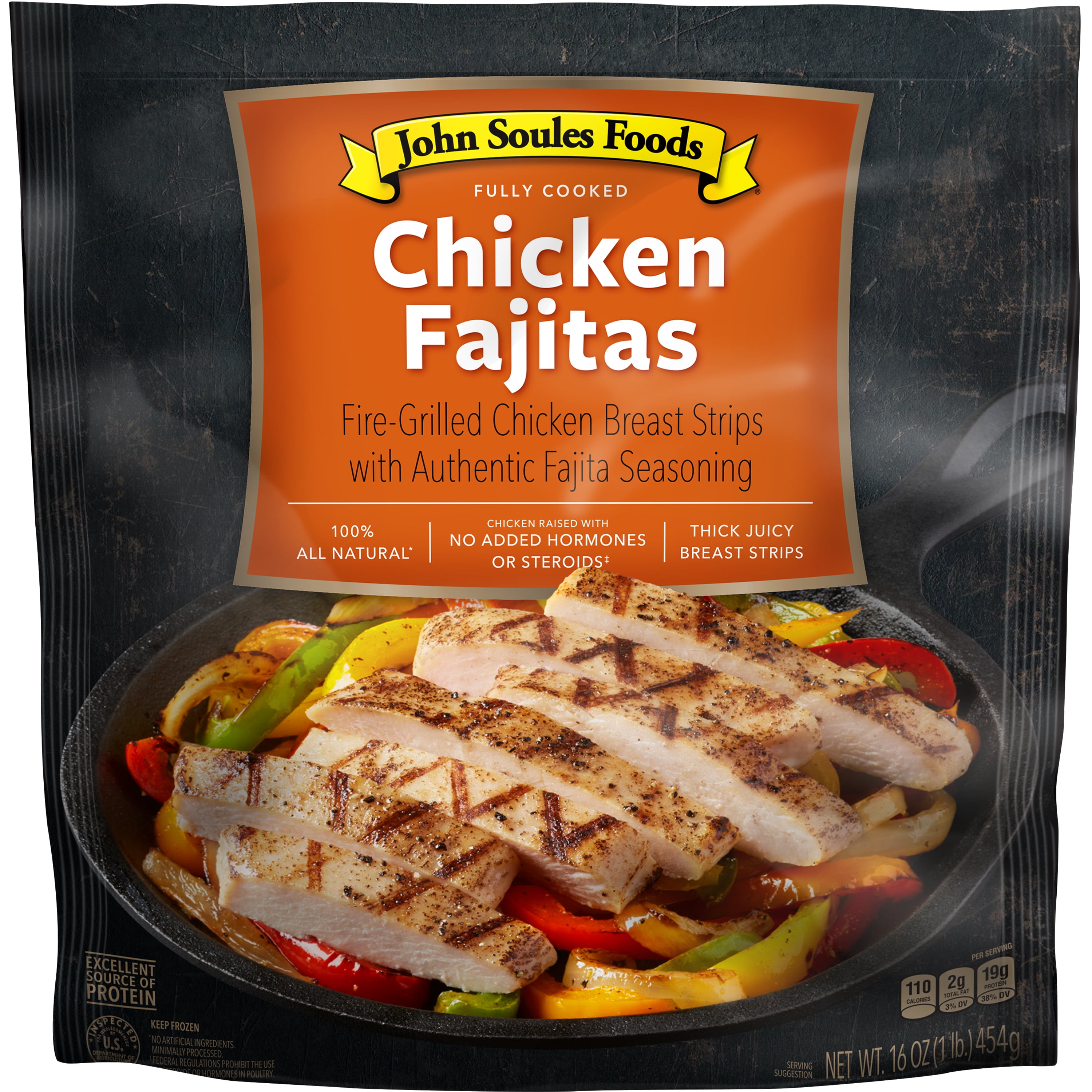 John Soules Foods Chicken Breast Fajita Strips, Frozen, Fully Cooked ...