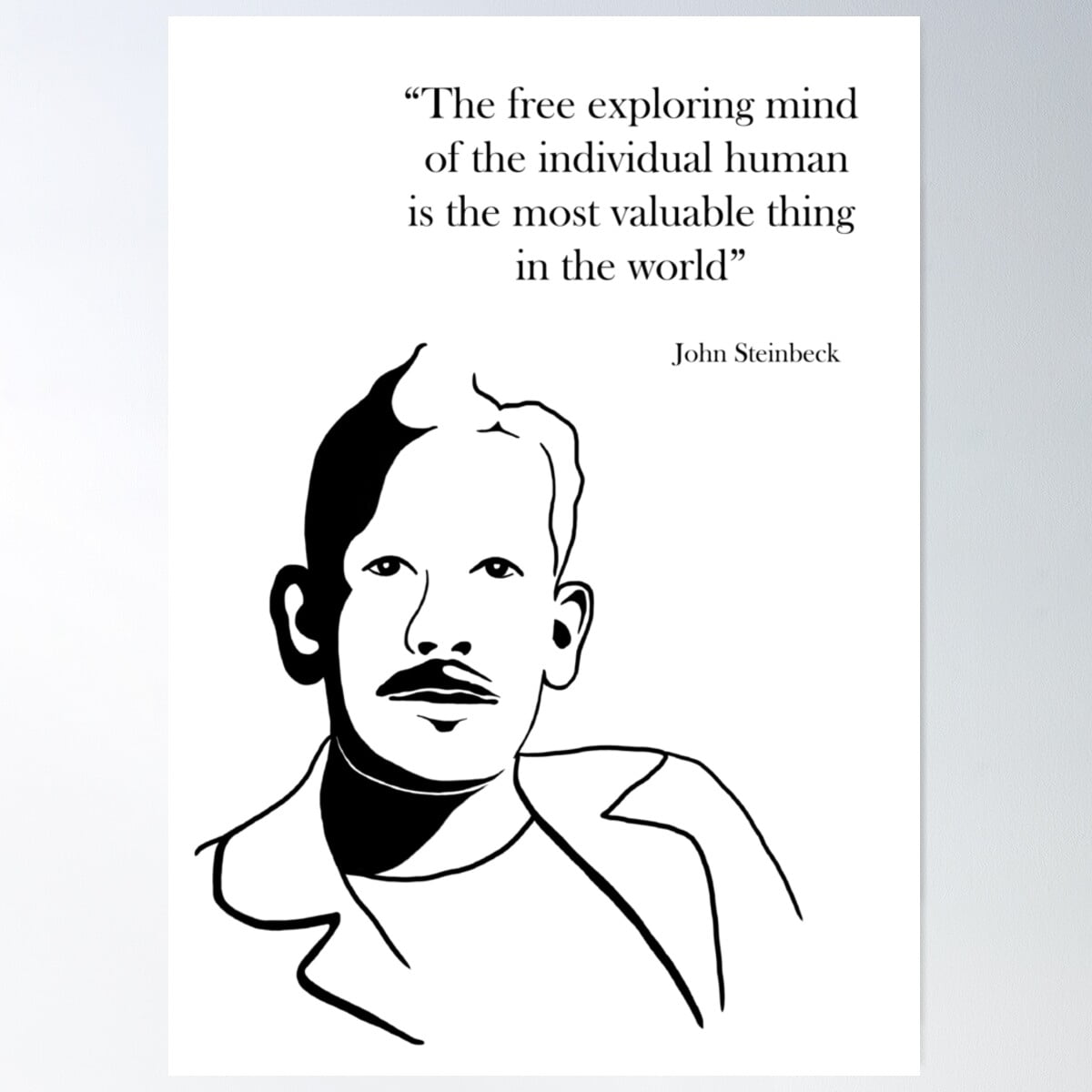 John Steinbeck Poster Wall Art, Modern Wall Decor For Living Room ...
