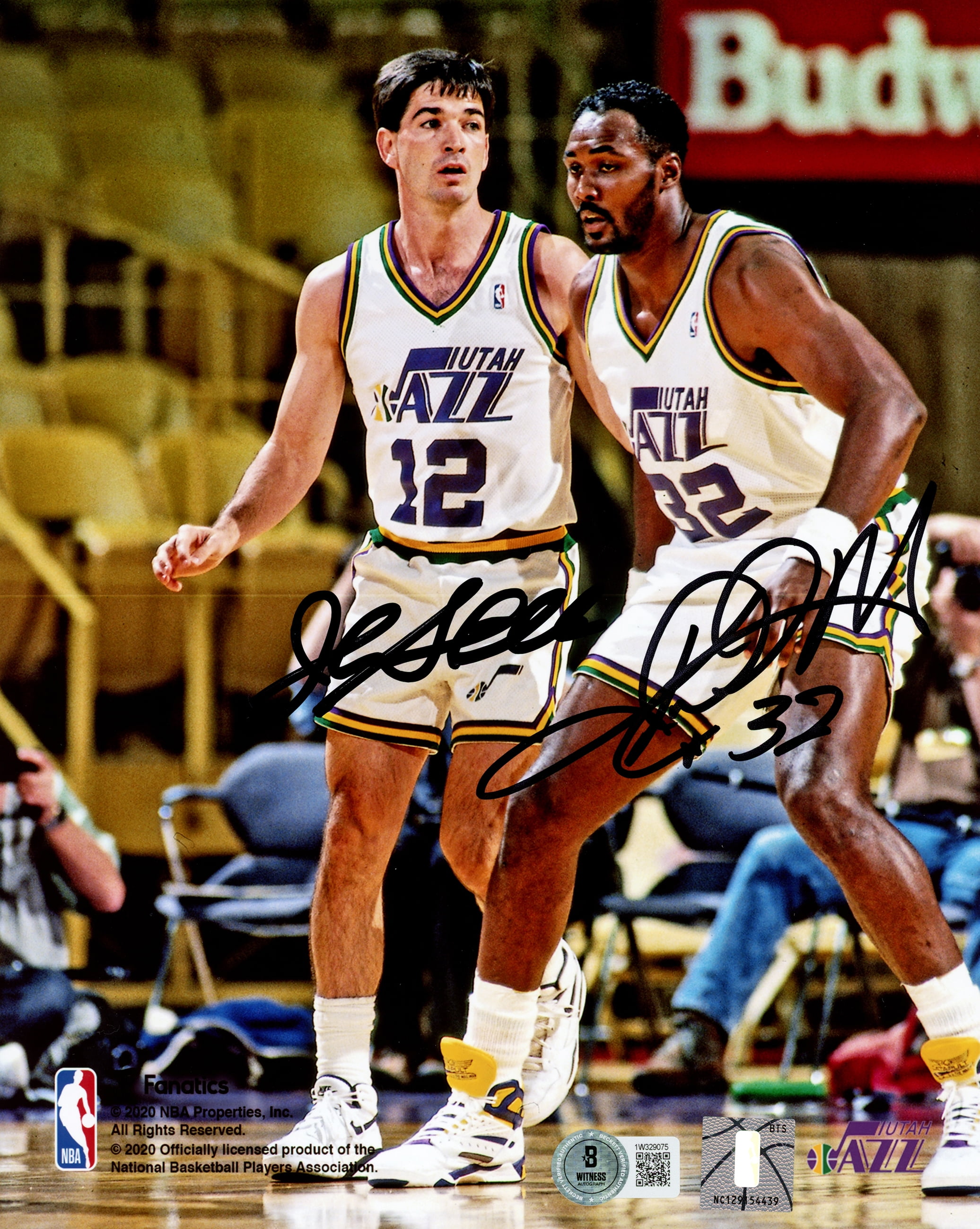 John Stockton & Karl Malone Autographed 8x10 Photo Utah Jazz Beckett ...