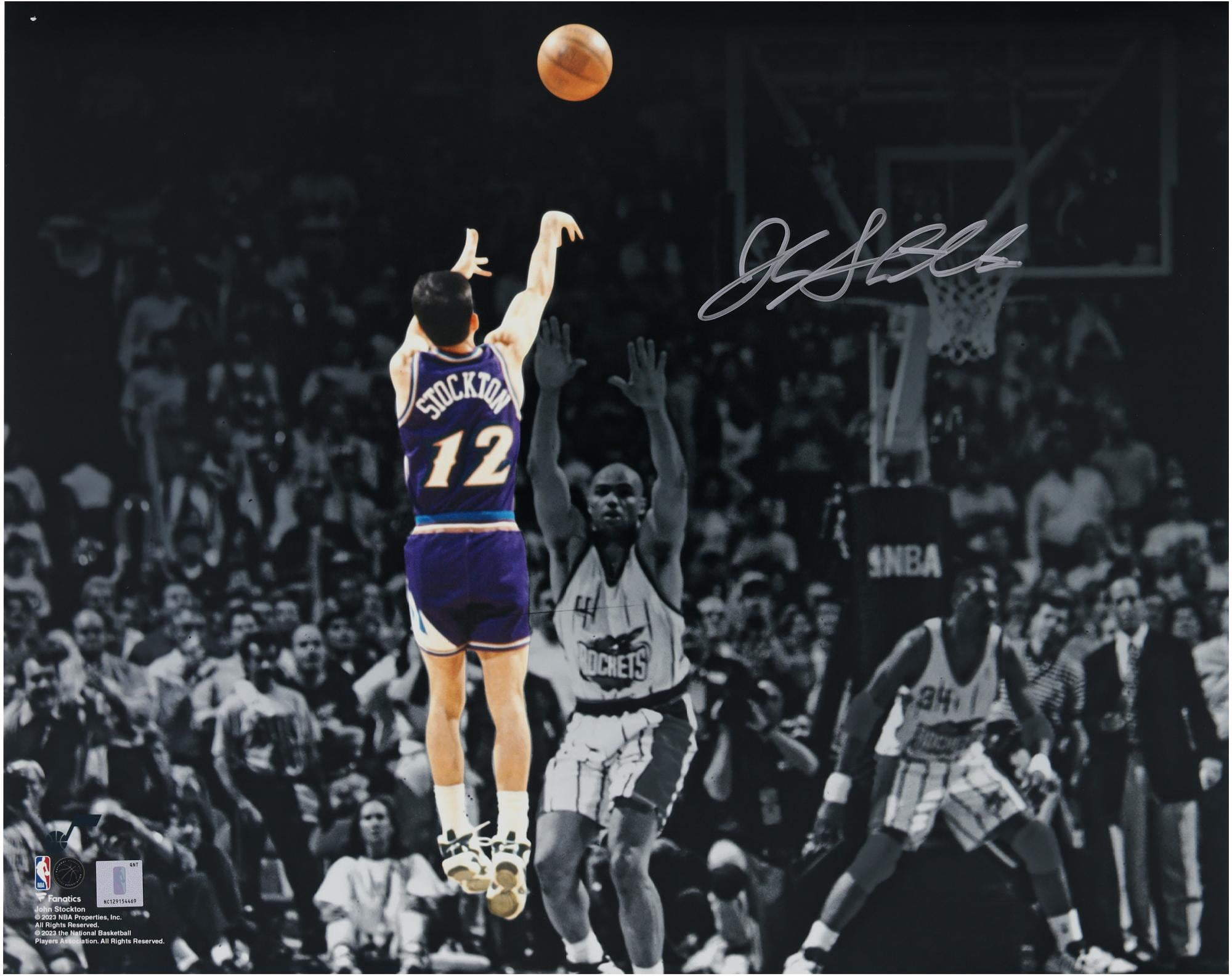 John Stockton Utah Jazz Autographed 16" x 20" 1997 Game 6 Western ...
