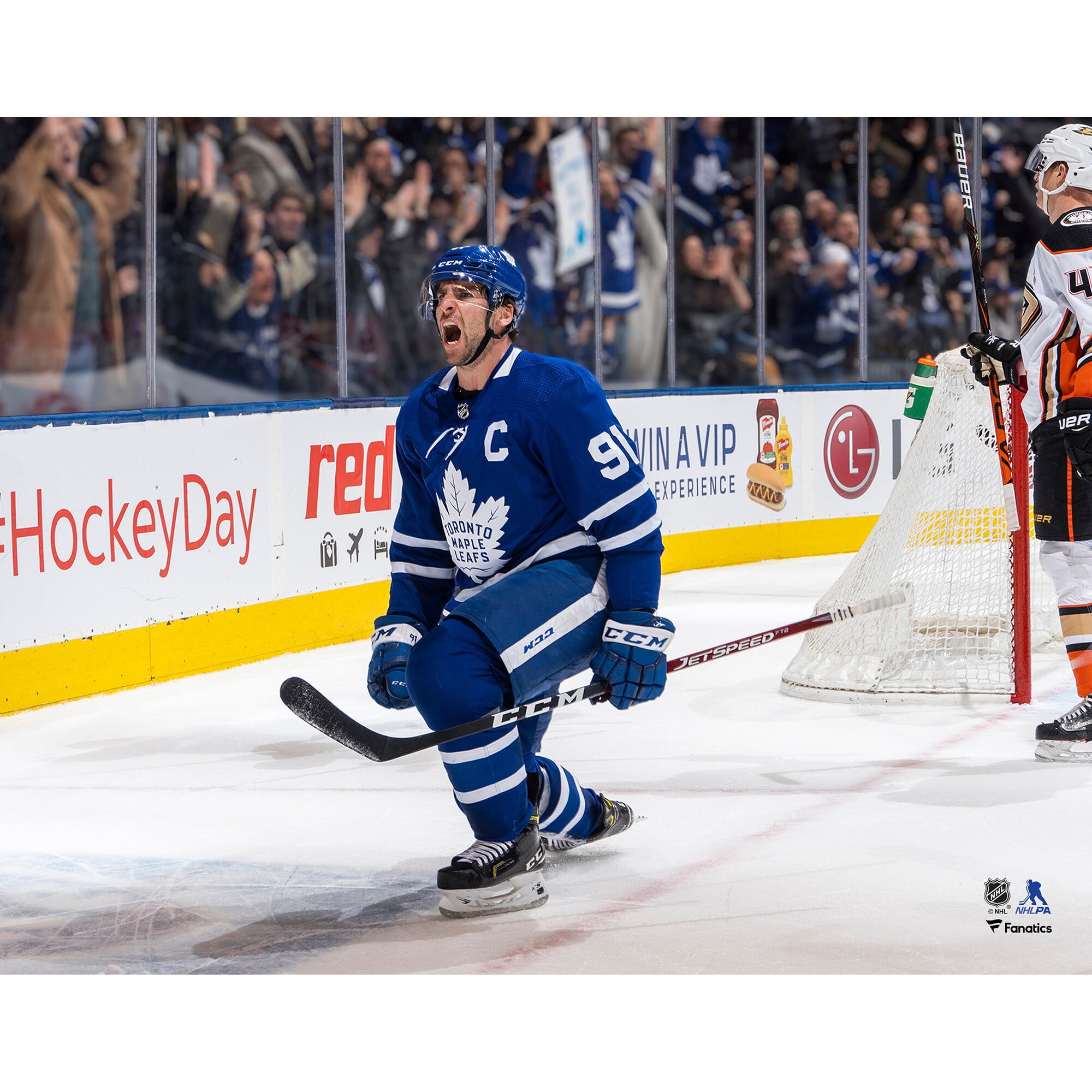 John Tavares Toronto Maple Leafs Unsigned Overtime Game-Winning Goal ...