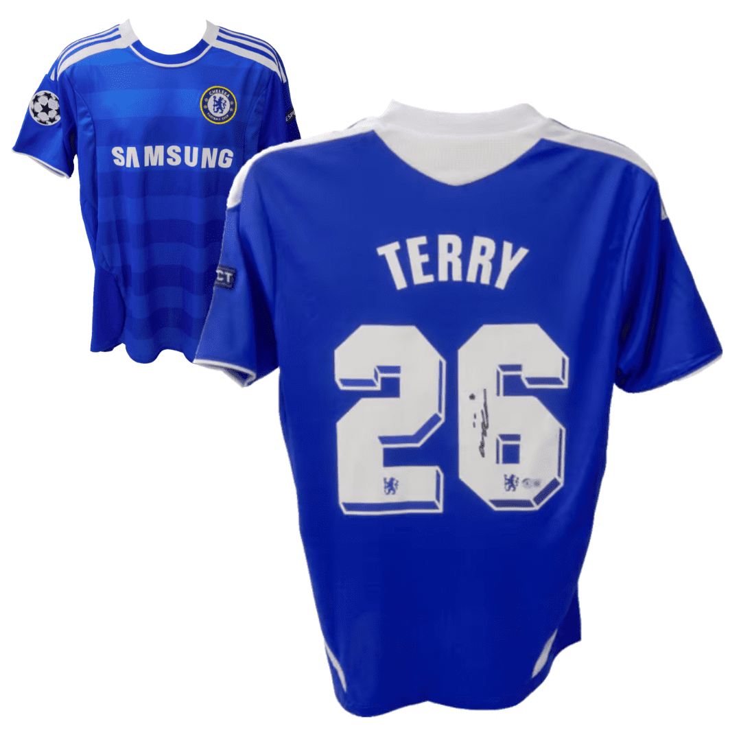 John Terry Signed Chelsea FC Champions League Soccer Jersey #26 with ...